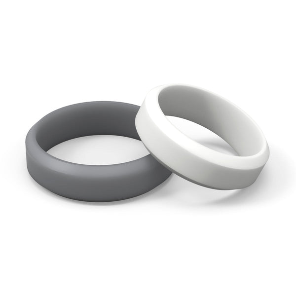 Silicone Beveled Edge Pack | Silicone wedding ring set - ETRNL